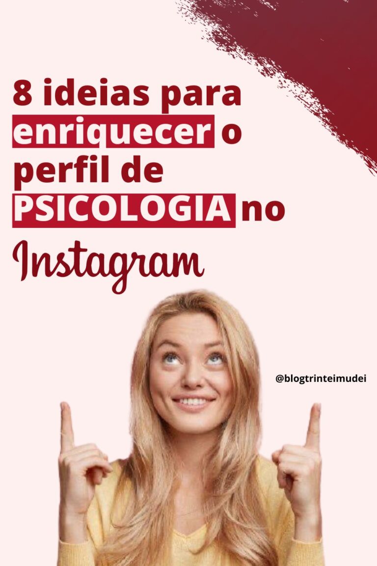 Conteúdos de psicologia para Instagram